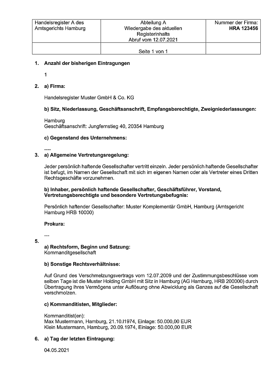 Handelsregister - Kanzlei für Gesellschaftsrecht